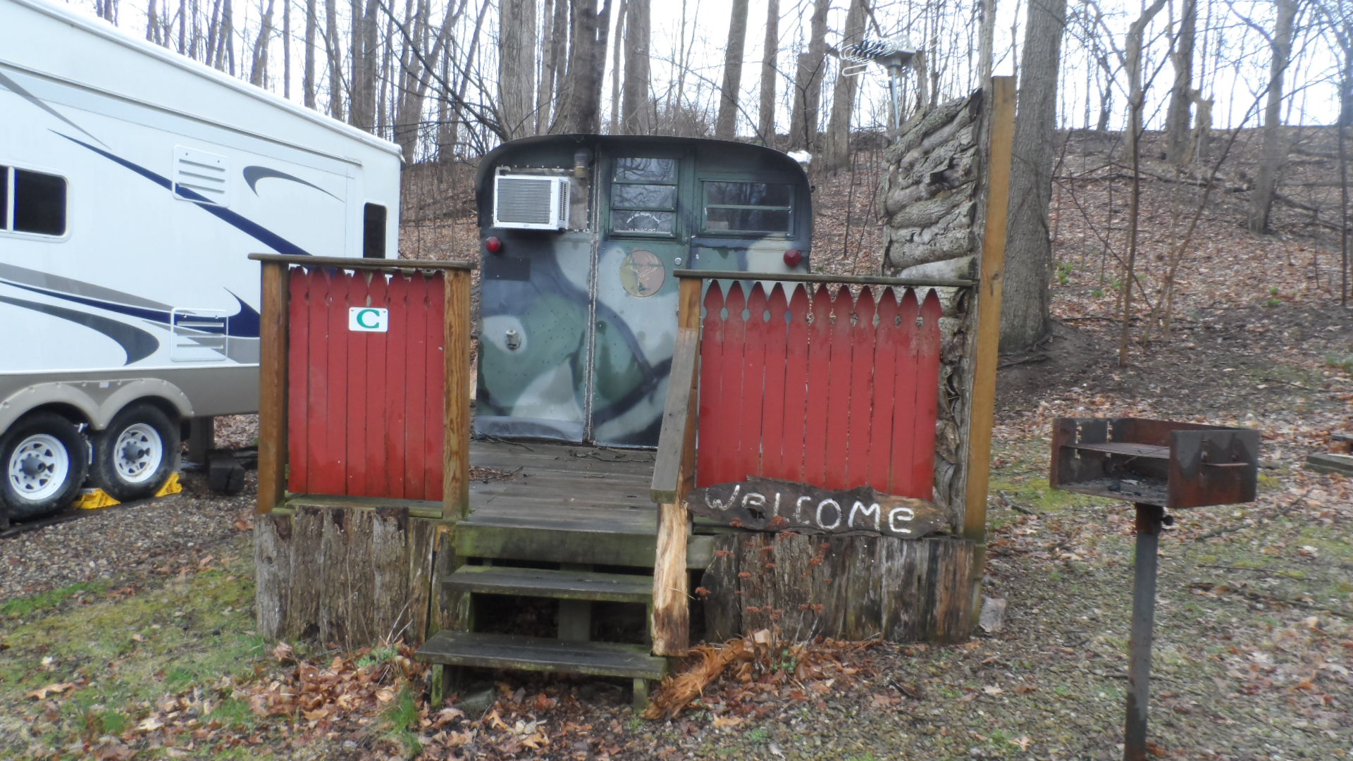 Camo Rental Trailer at Freedom Valley Campground